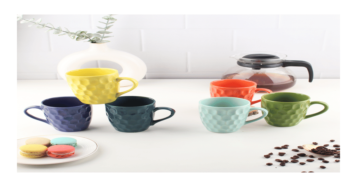 Buy Anwaliya Fortuna Series Anya Coffee Mugs (280ml, Multicolor) Online ...