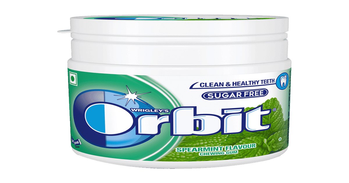 Buy Orbit Spearmint Sugarfree Chewing Gum Pot Online (59.4 g) At Best Price