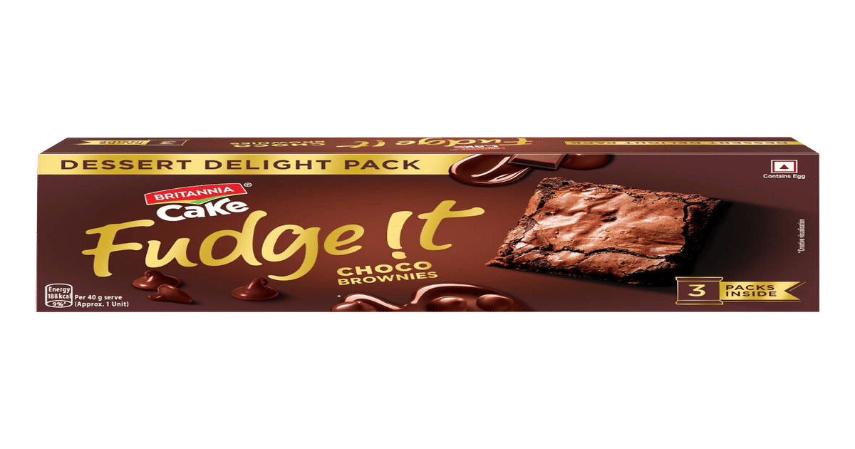 Buy Britannia Fudge It Chocolate Brownie Cake Online (120 g x 2) At ...