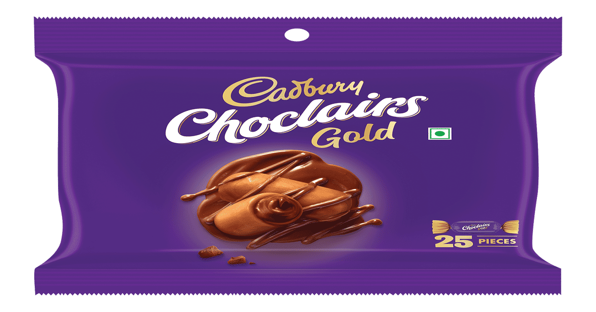 Buy Cadbury Choclairs Gold Candy (25 Candies) Online (140 g x 2) At ...