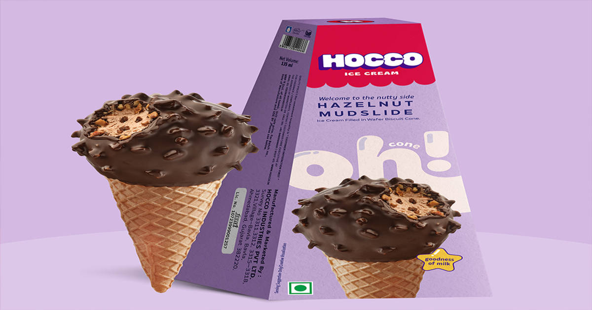 Buy Hocco Hazelnut Mudslide Cone Ice Cream Online (135 ml) At Best Price