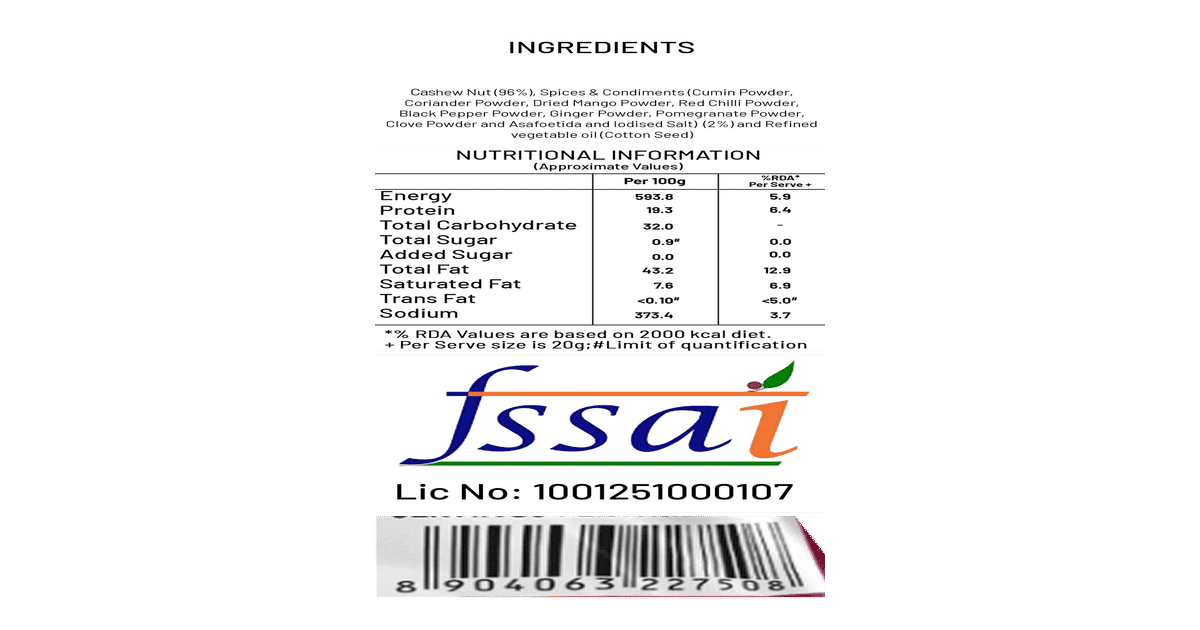 Buy Haldiram's Nutty Factory Roasted Masala Cashews Online () At Best Price