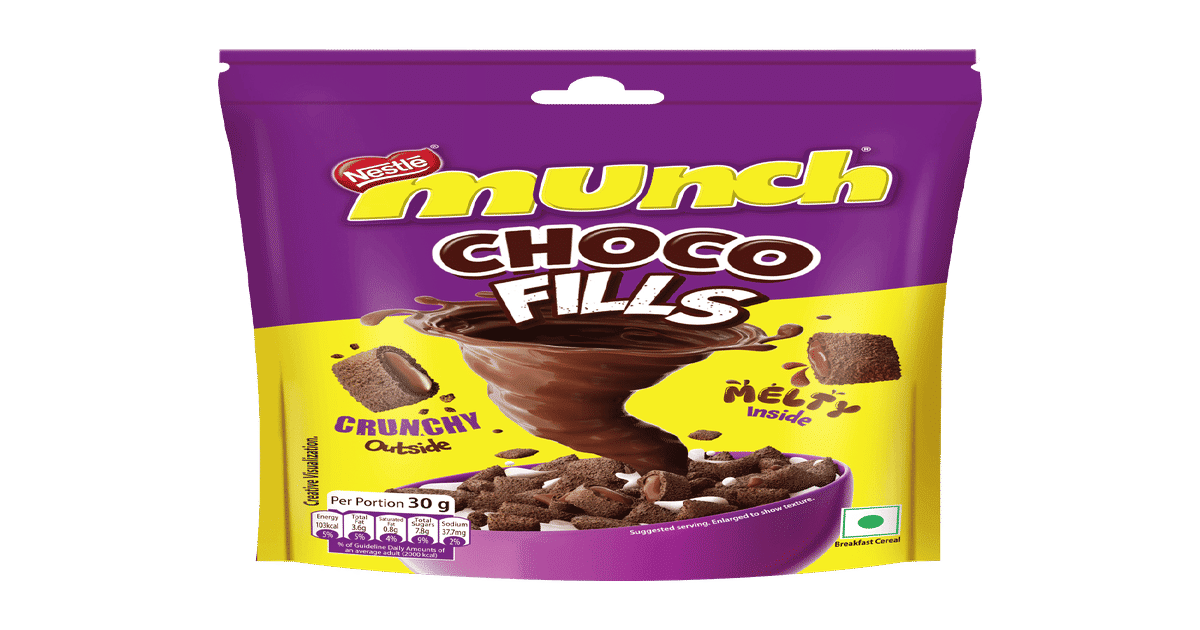 Buy Nestle Munch Choco Fills, Breakfast Cereal, Double The Fun, Crunchy ...