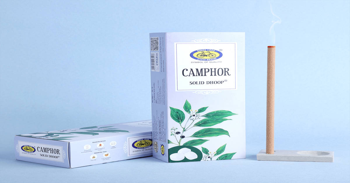 Buy Cycle Pure Camphor Bambooless Solid Dhoop Stick, 6 Inch Online (50 ...