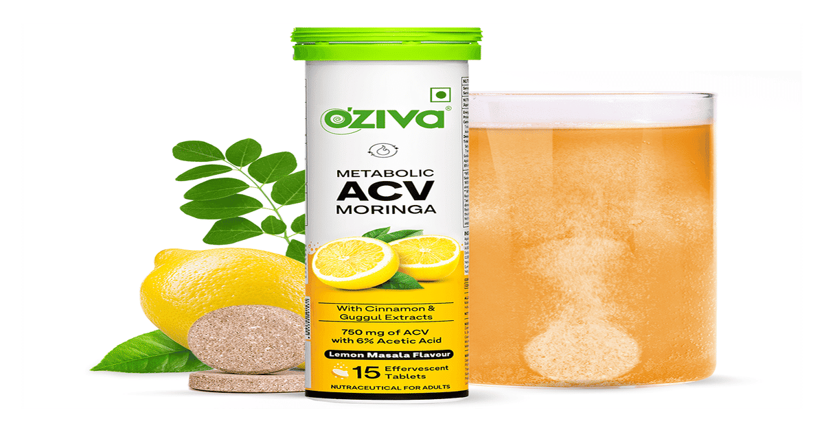 Buy OZiva ACV Moringa Lemon Masala | Fat Metabolism & Craving Control ...