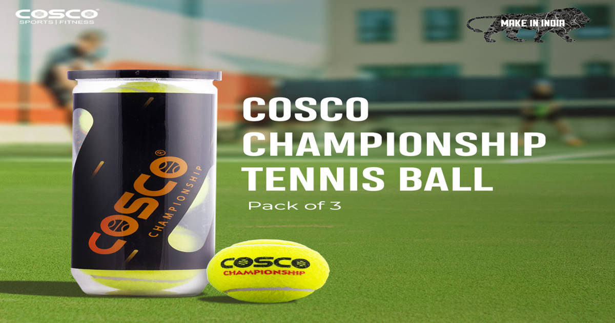 Buy Cosco Championship Heavy-Duty Lawn Tennis Balls (Pack of 3, Yellow ...