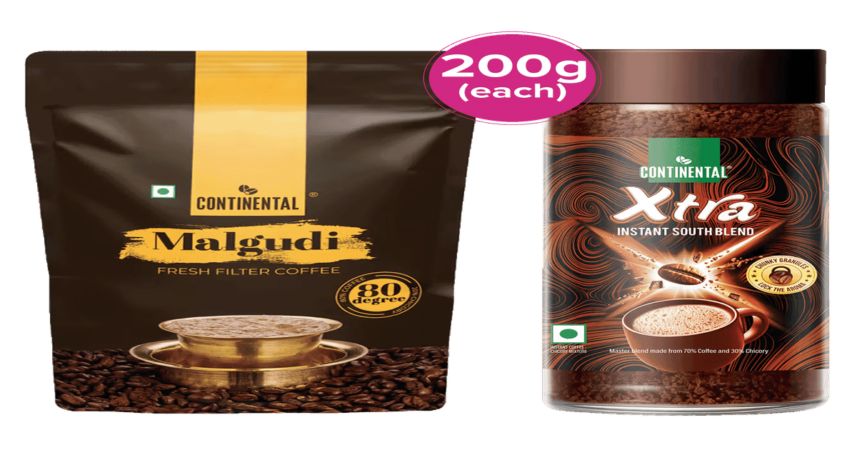 Buy Continental Malgudi 80 Degee Fresh Filter Coffee & Continental Xtra ...