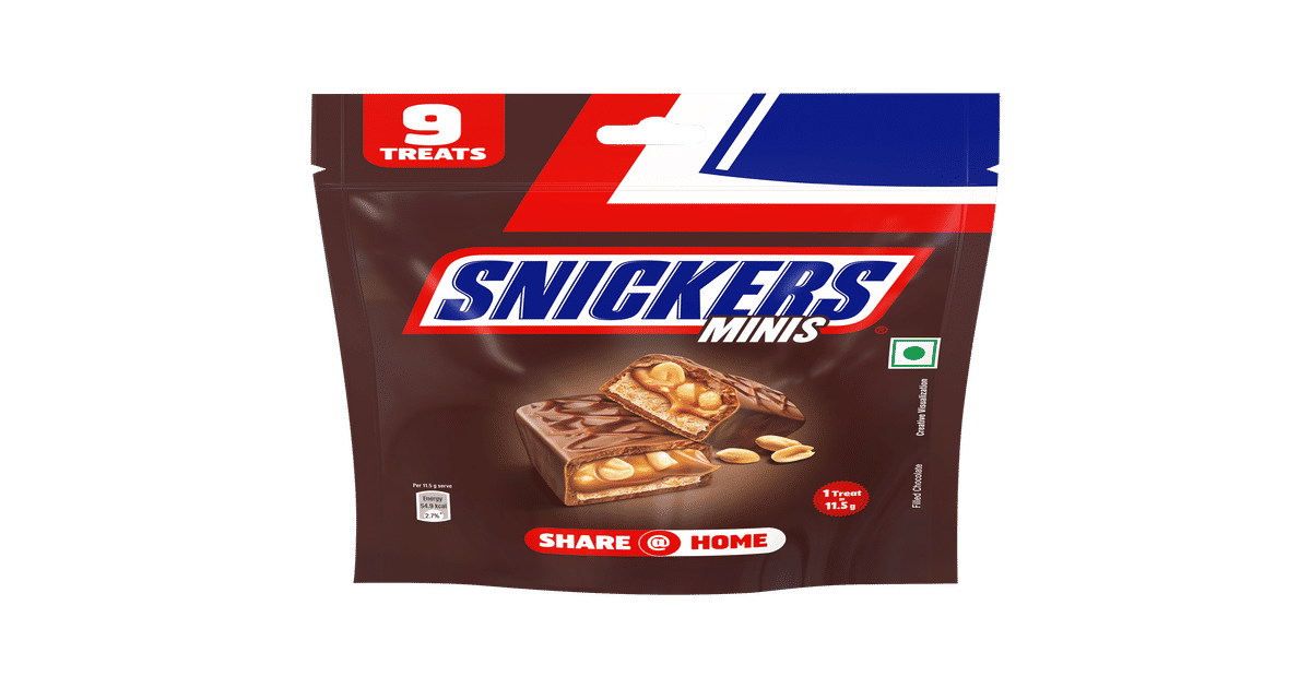 Buy Snickers Nougat & Caramel Miniatures Filled Bar Chocolate Pack ...