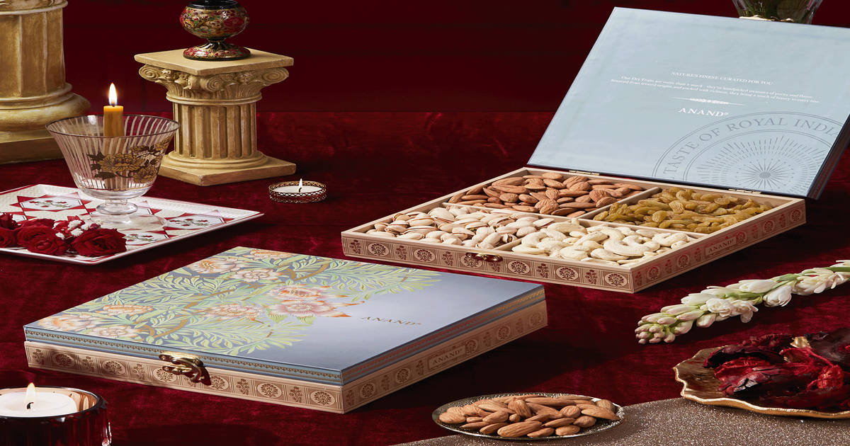 Buy Anand Mogra Wooden Dry Fruit Gift Box - 4 Varieties 400g Online ...
