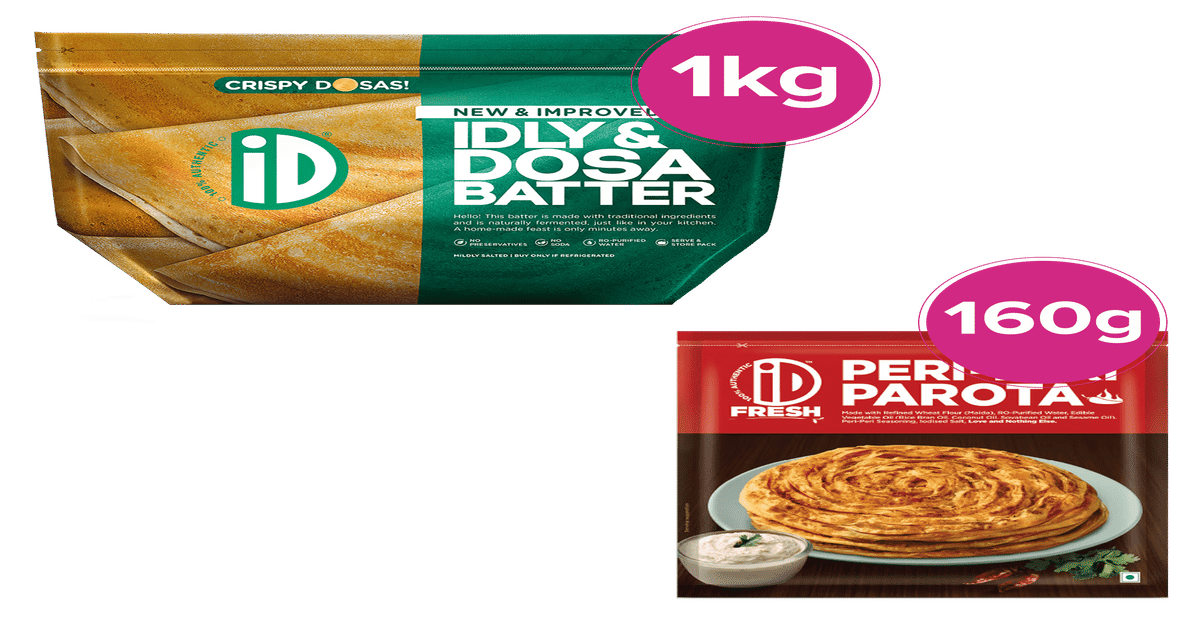 Buy iD Fresh - Idli & Dosa Batter & iD Fresh Peri Peri Parota Online (1 ...