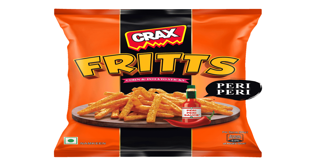 Buy Crax Fritts Peri Peri Corn & Potato Stick Snacks Online (78 g) At ...