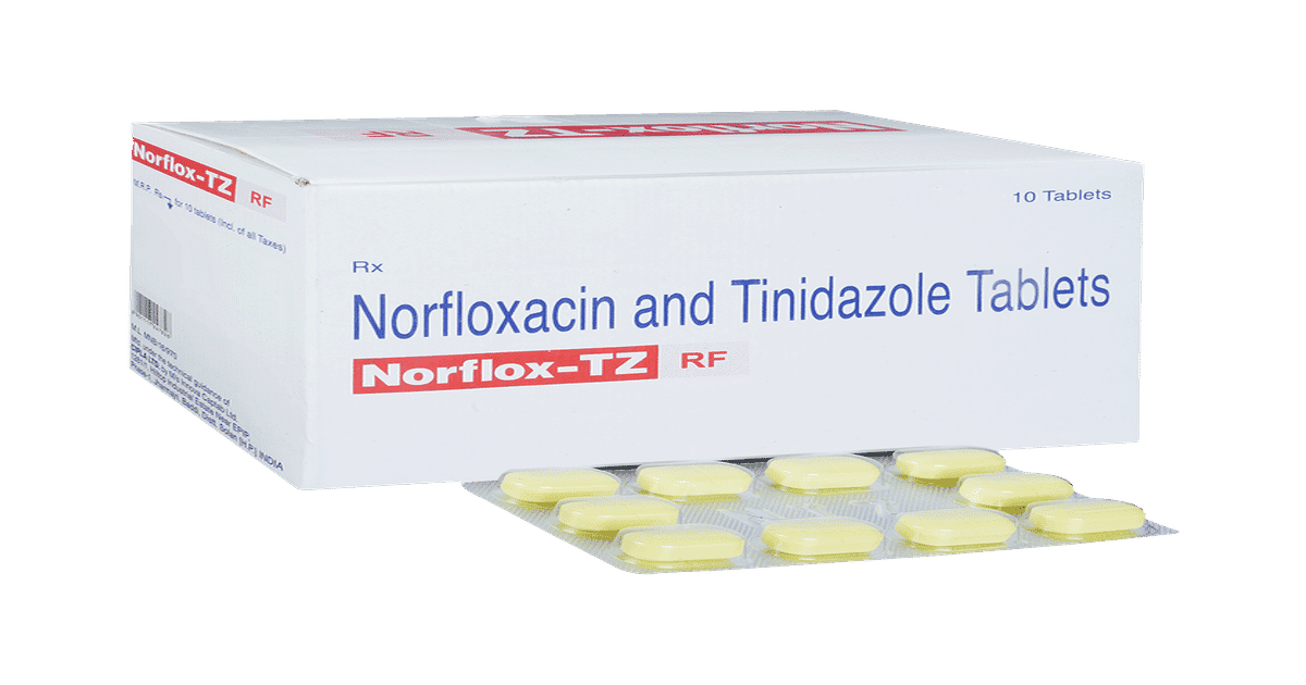Buy Norflox TZ RF | Norfloxacin + Tinidazole Online (10 pieces) At Best ...