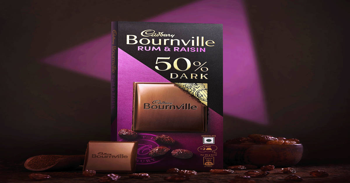 Buy Cadbury Bournville Rum Raisin 50% Dark Chocolate Bar Online (78 g ...