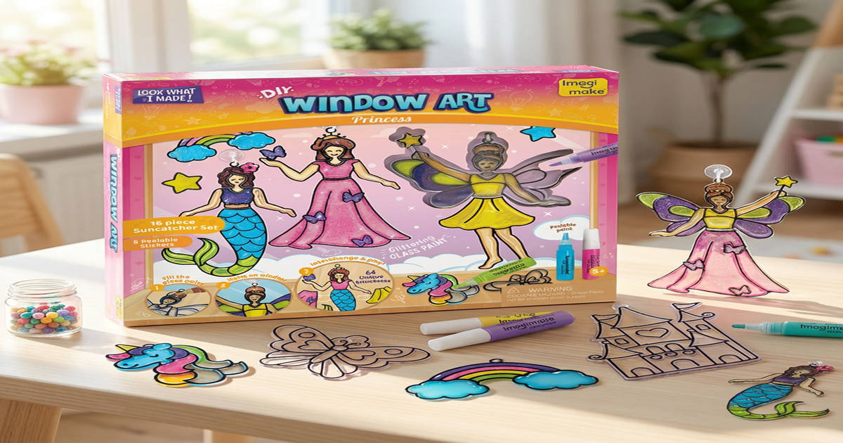 Buy Imagimake DIY Window Art - Princess Glass Painting Kit | Art ...