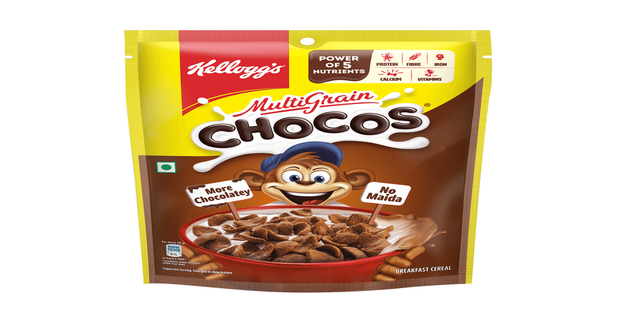 Buy Kellogg’S Multigrain Chocos|More Chocolatey|No-Maida Online (250 g ...