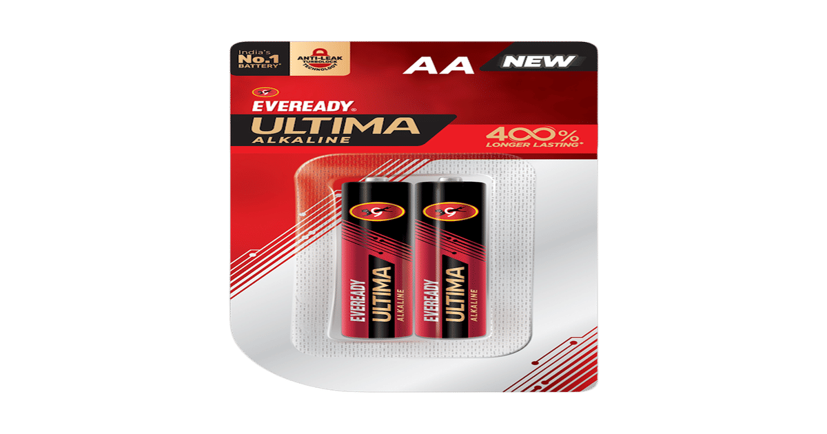 Buy Eveready Ultima Alkaline AA Battery Online (2 pieces) At Best Price