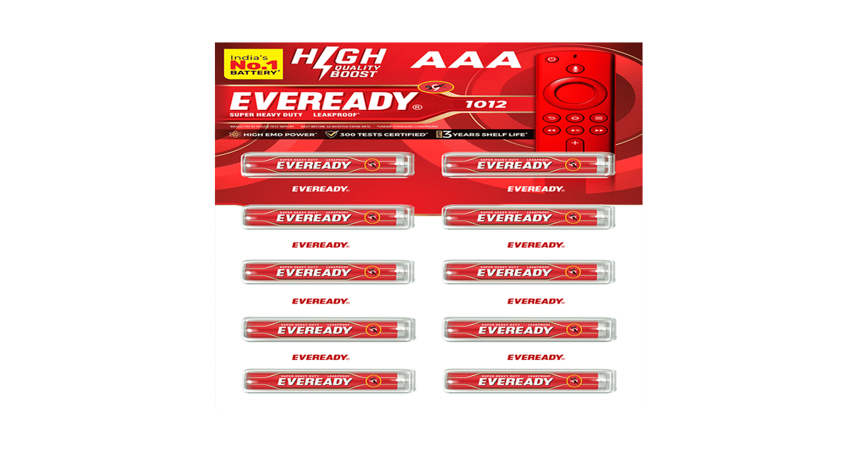 Buy Eveready 1012 Heavy Duty AAA Batteries (Carbon Zinc, 1.5V, High ...