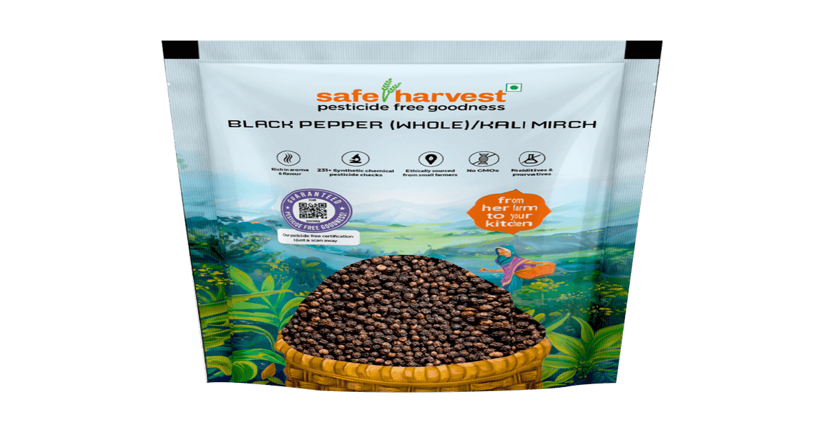 Buy Safe Harvest Black Pepper (Kali Mirch) | Miriyalu/Menusu | Lab ...