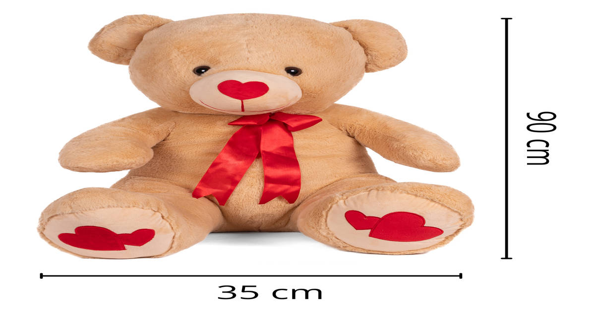 Buy Mirada Huggable Bear with Heart Paw Toy - 90 cm Online () At Best Price
