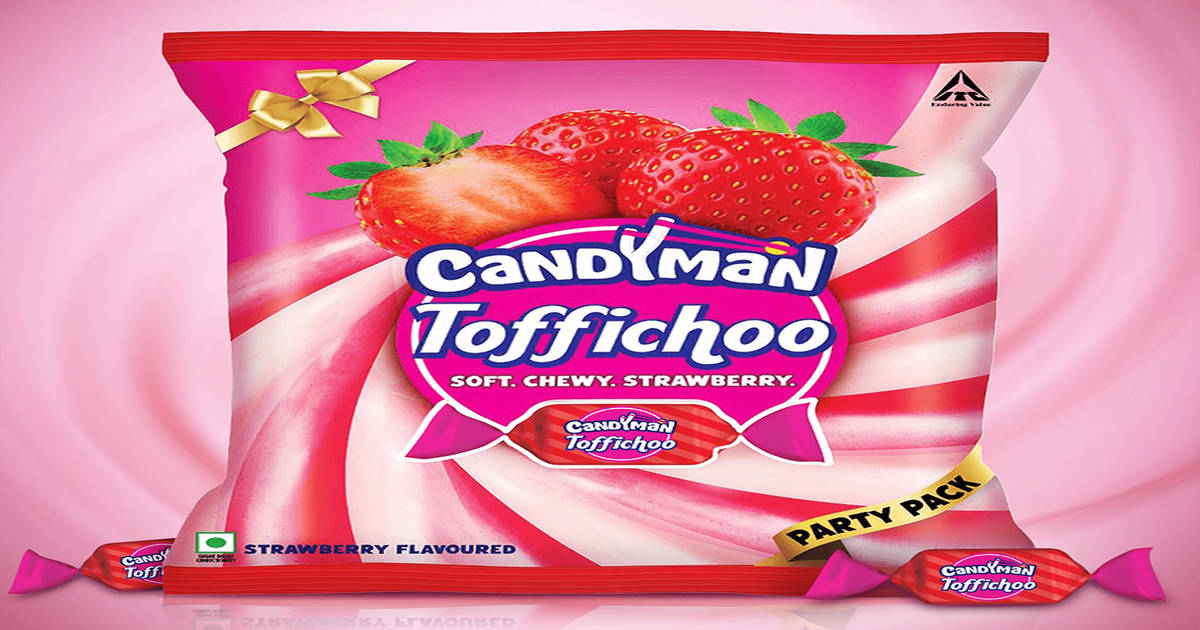 Buy Candyman Toffichoo Juicy Strawberry Toffee Online (240 g) At Best Price
