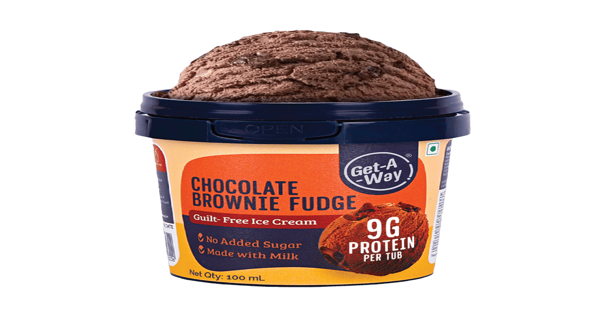 Buy Get-A-Way Chocolate Brownie Fudge High Protein Ice Cream Cup (Zero ...