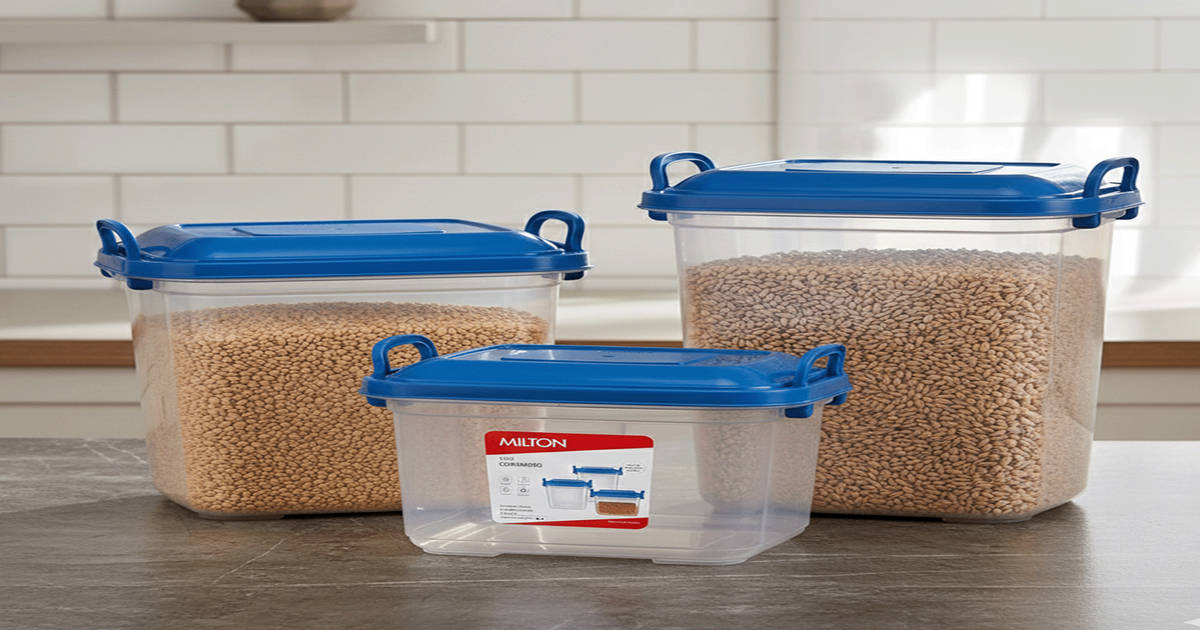 Buy Milton Plastic Silo Storage Containers (14.45L, 18L, 23L, Blue ...