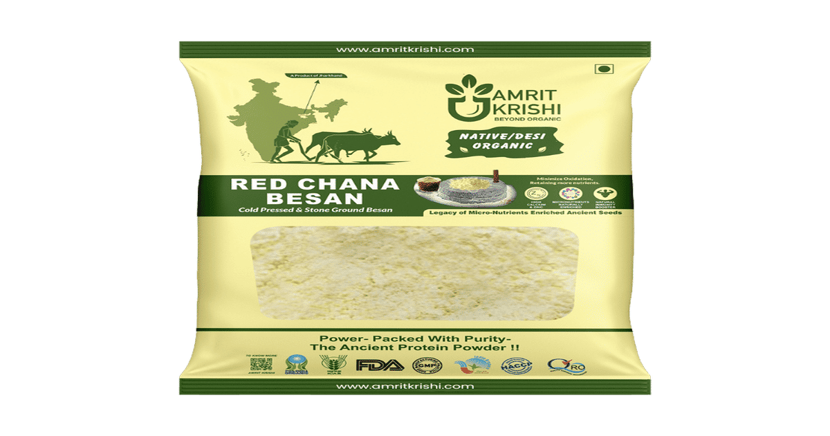 Buy Organic Besan – Amrit Krishi | Gram Flour | Desi Chana Besan | High ...