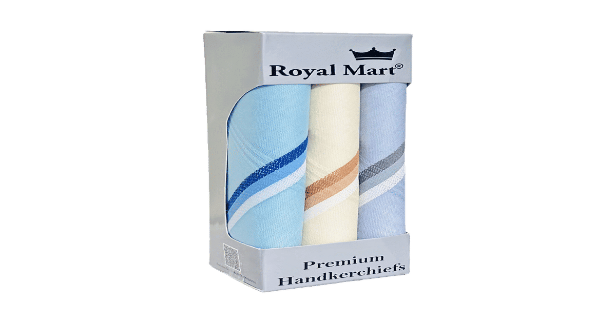 Buy Royal Mart Multicolour Unisex Handkerchief (Striped, Pack of 3 ...