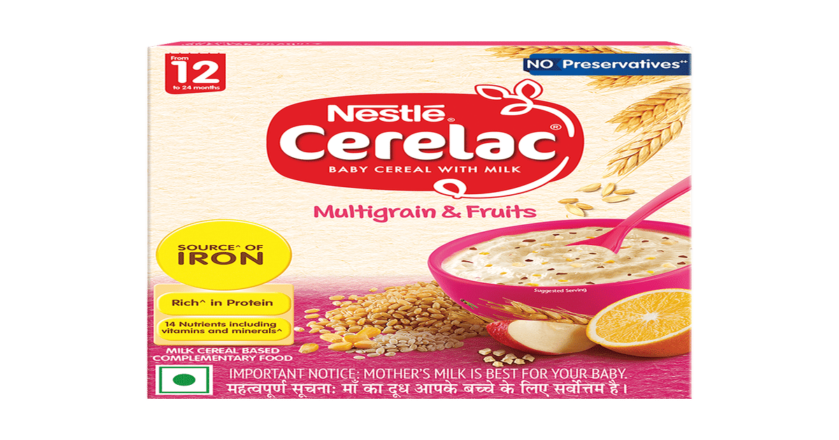 Buy Nestlé CERELAC Multigrain & Fruits Baby Food Cereal, No ...