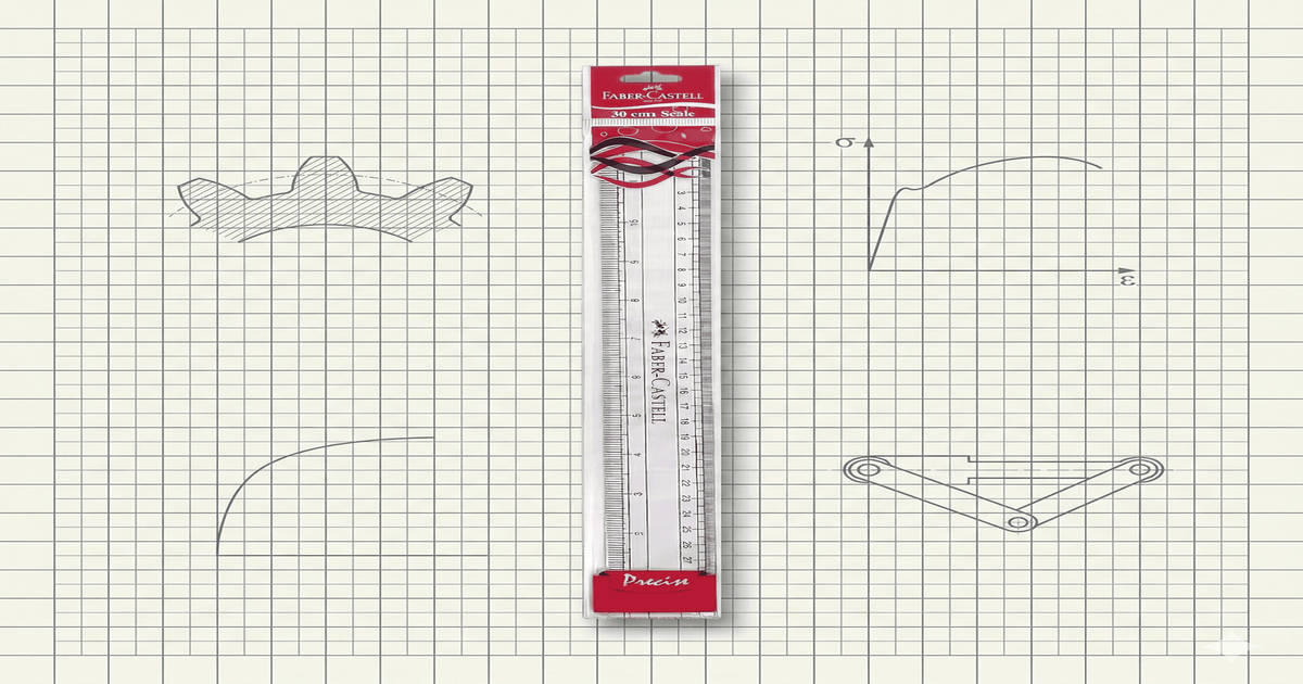 Buy Faber-Castell Plastic Scale/Ruler | 30 cm | Transparent Online (1 ...