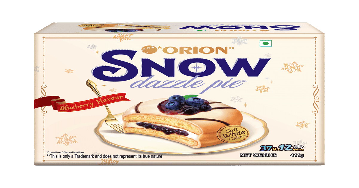 Buy Orion Blueberry Snow Dazzle Pie - Soft White Cake Online (408 g) At ...