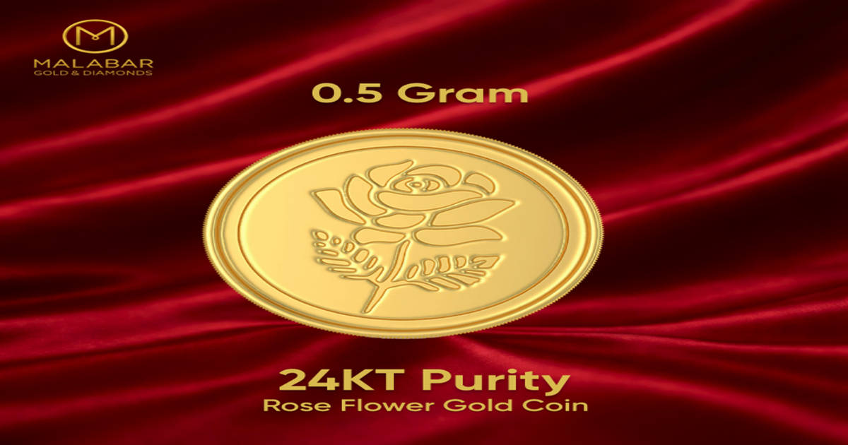 Buy Malabar Rose 24 Karat Gold Coin (0.5 g) Online (0.5 g) At Best Price