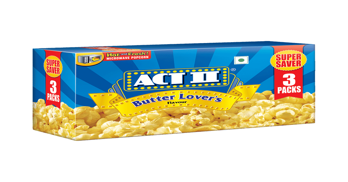 Buy Act II Microwave Popcorn Butter Lovers 3 pieces Pack Online (297 g ...