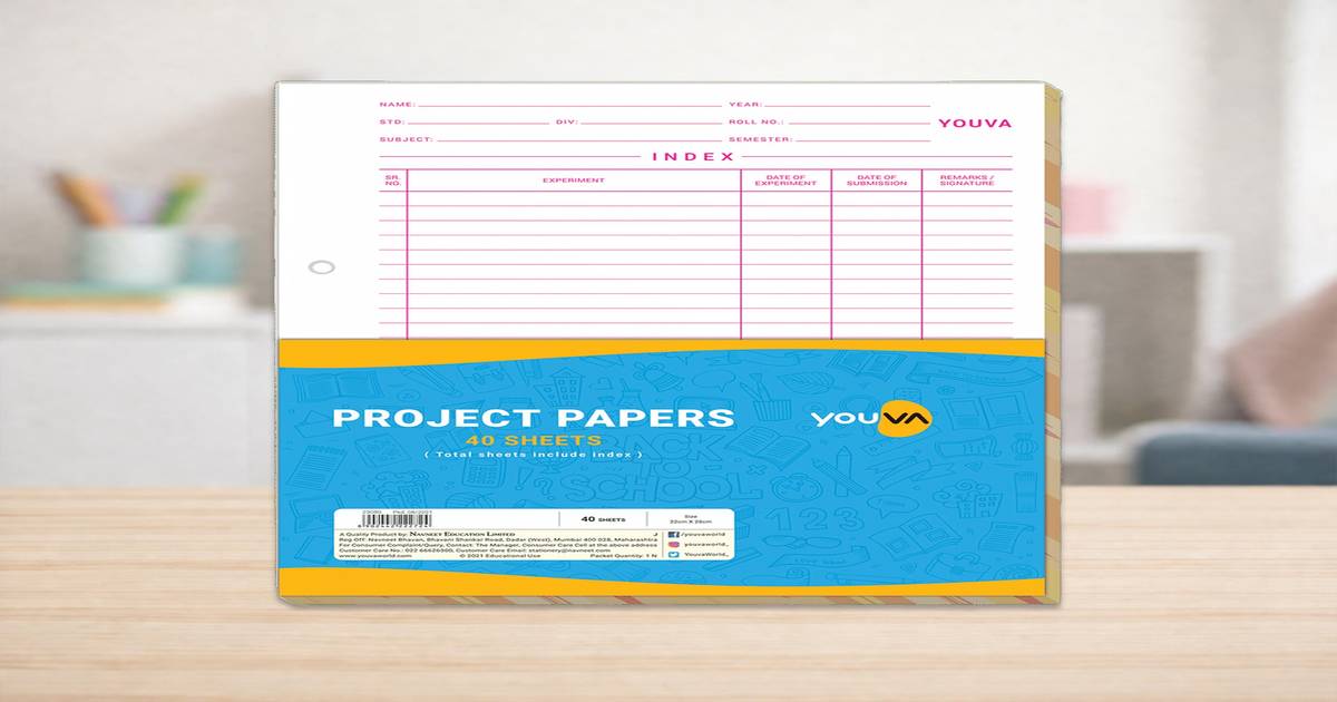 Buy Navneet Youva Project Paper (Colour & Design May Vary ) Online (1 ...