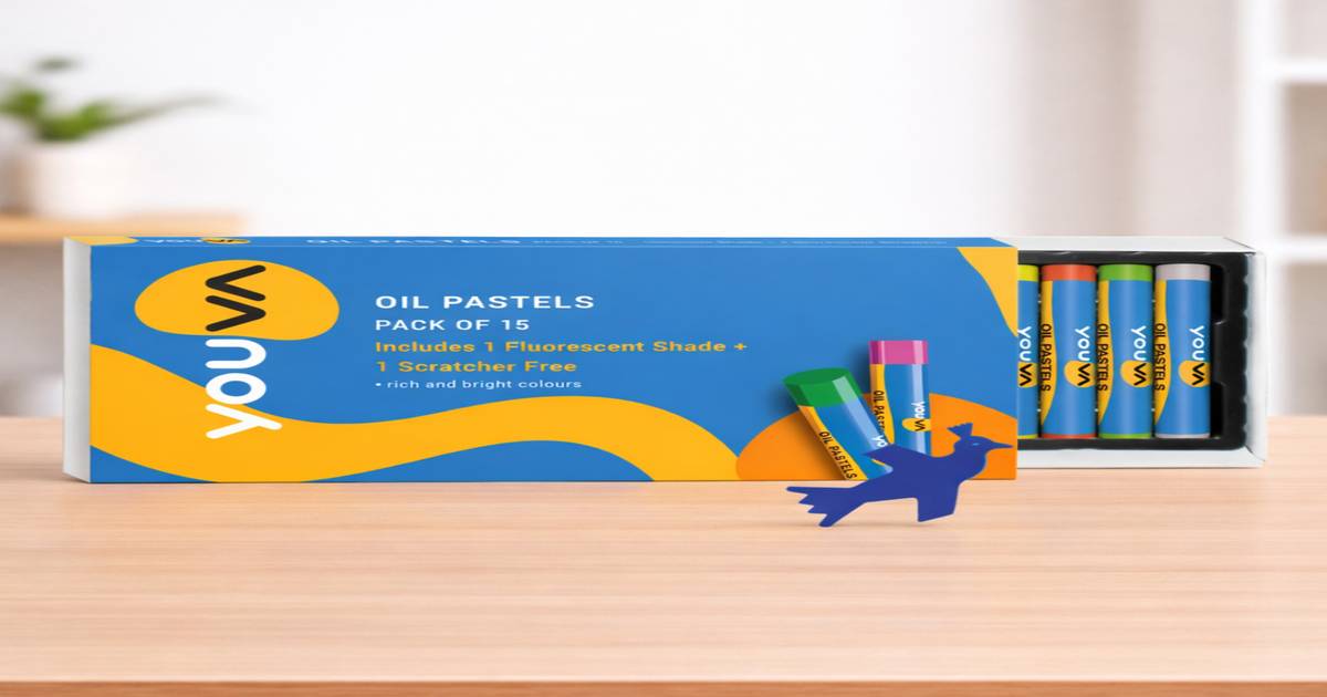 Buy Navneet Youva 15 Shades Oil Pastels Set | Includes 4 Fluoresent ...