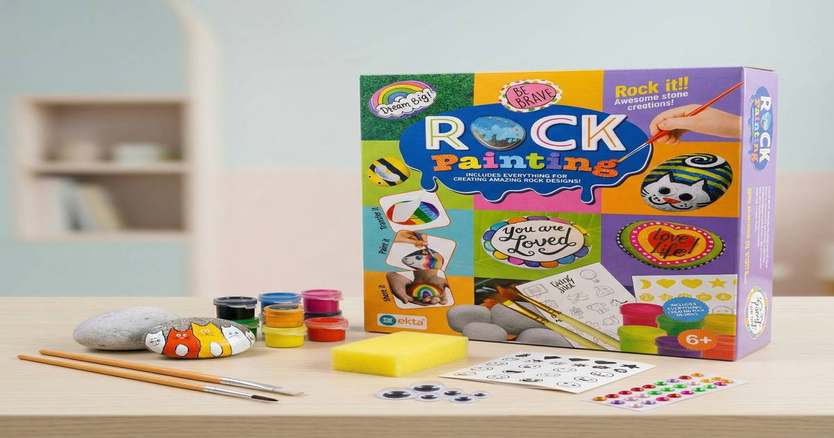 Buy Ekta Rock Painting Kit for Kids Complete Craft Set, Fun and ...