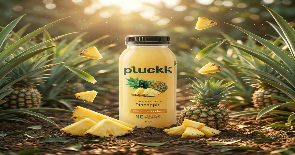Buy Pluckk Cold Pressed Extracted 100% Pineapple Juice (No ...