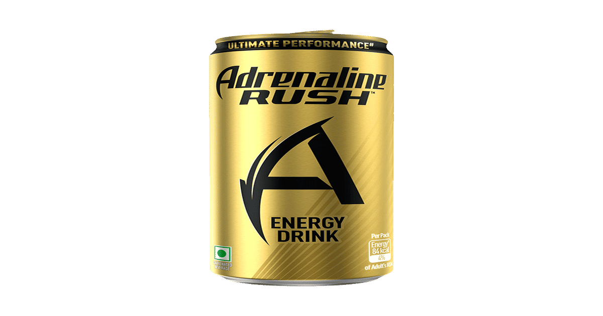 Buy Adrenaline Rush Energy Drink - Gold 300ml Online (300 ml x 4) At ...