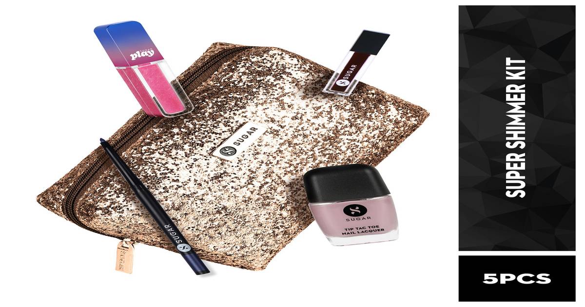 Buy SUGAR Cosmetics Super Shimmer Makeup Gift Kit Online (1 pack) At ...