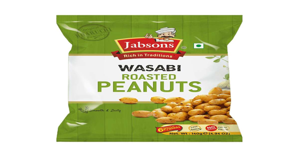 Buy Jabsons Wasabi Roasted Peanuts Online (140 g) At Best Price