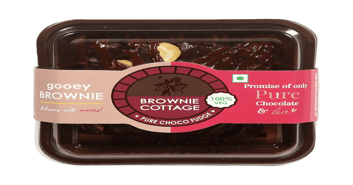 Buy Brownie Cottage Gooey Brownie Pure Choco Fudge Freshly Baked 100% ...