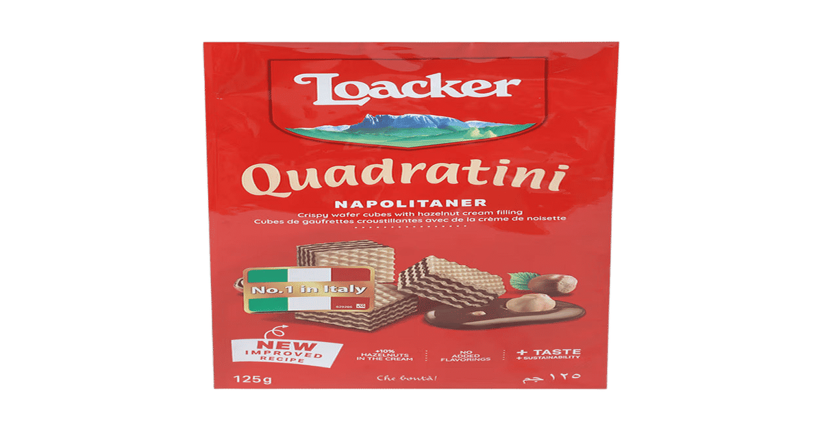 Buy Loacker Quadratini Napolitaner Hazelnut Italy Online (125 g) At ...