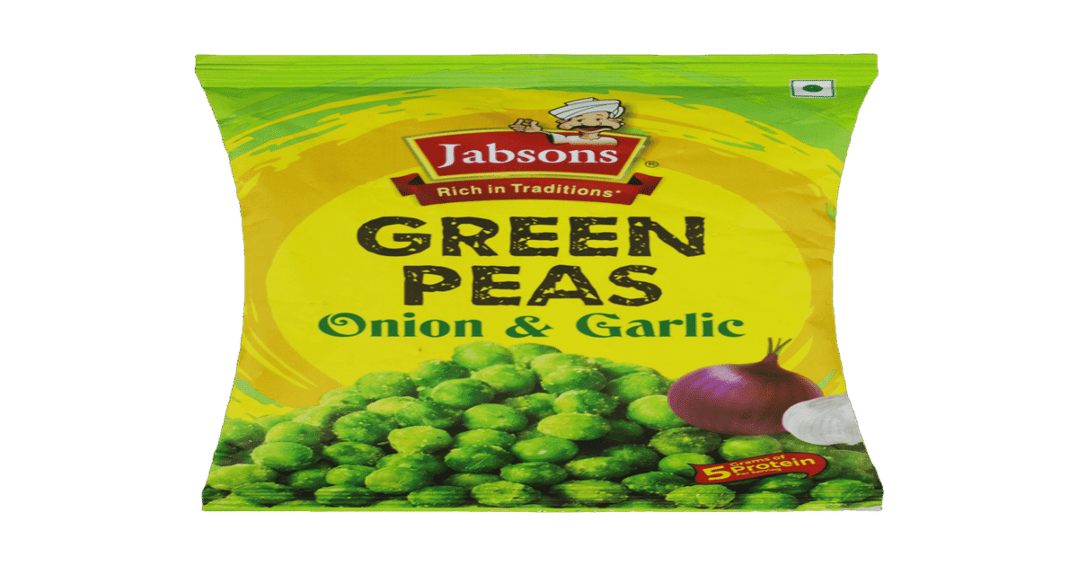 Buy Jabsons Onion & Garlic Green Peas Snack Online (150 g) At Best Price