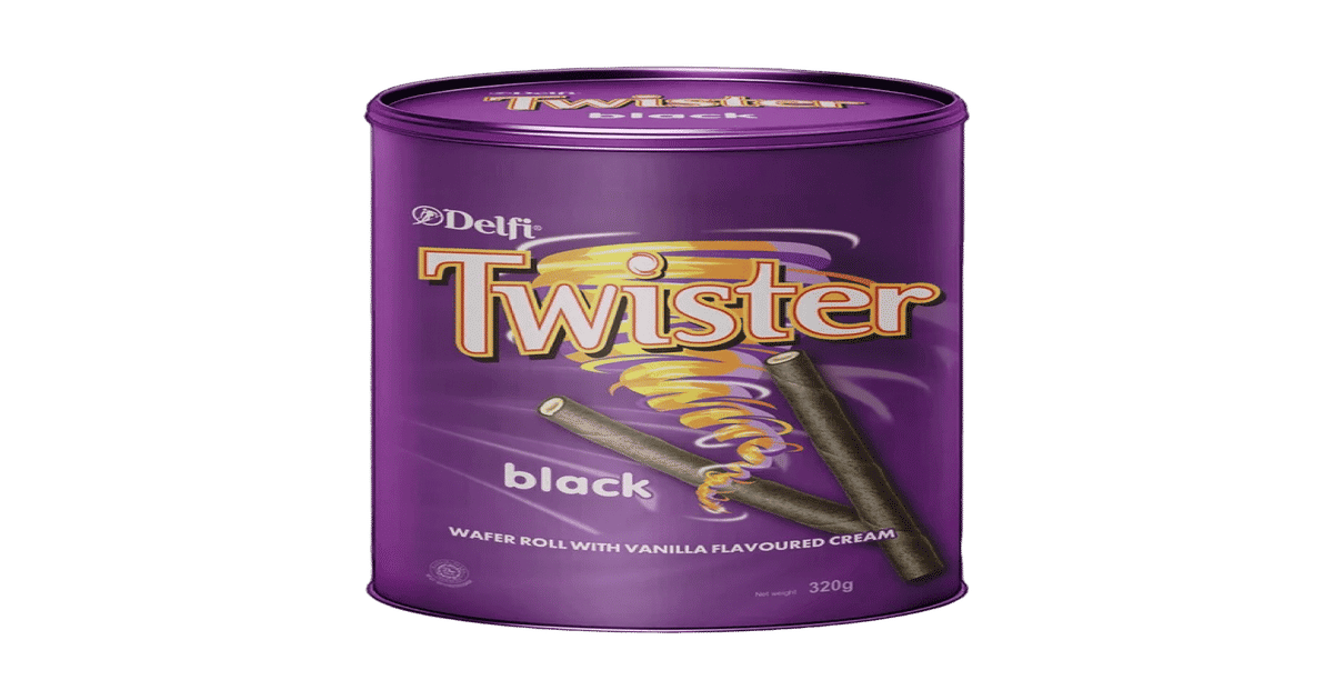 Buy Delfi Twister Black Wafer Roll With Vanilla Cream Online (320 g) At ...