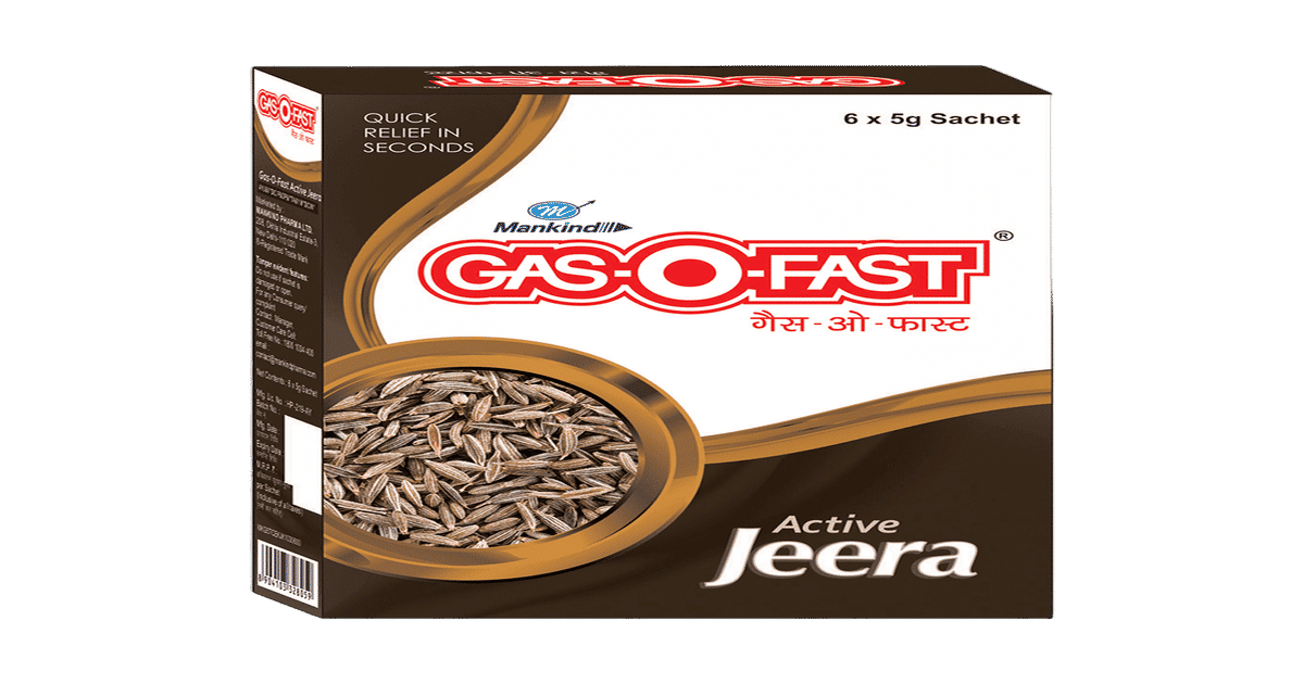 Buy Gas-O-Fast Sachet Active Jeera Online (6 pieces) At Best Price