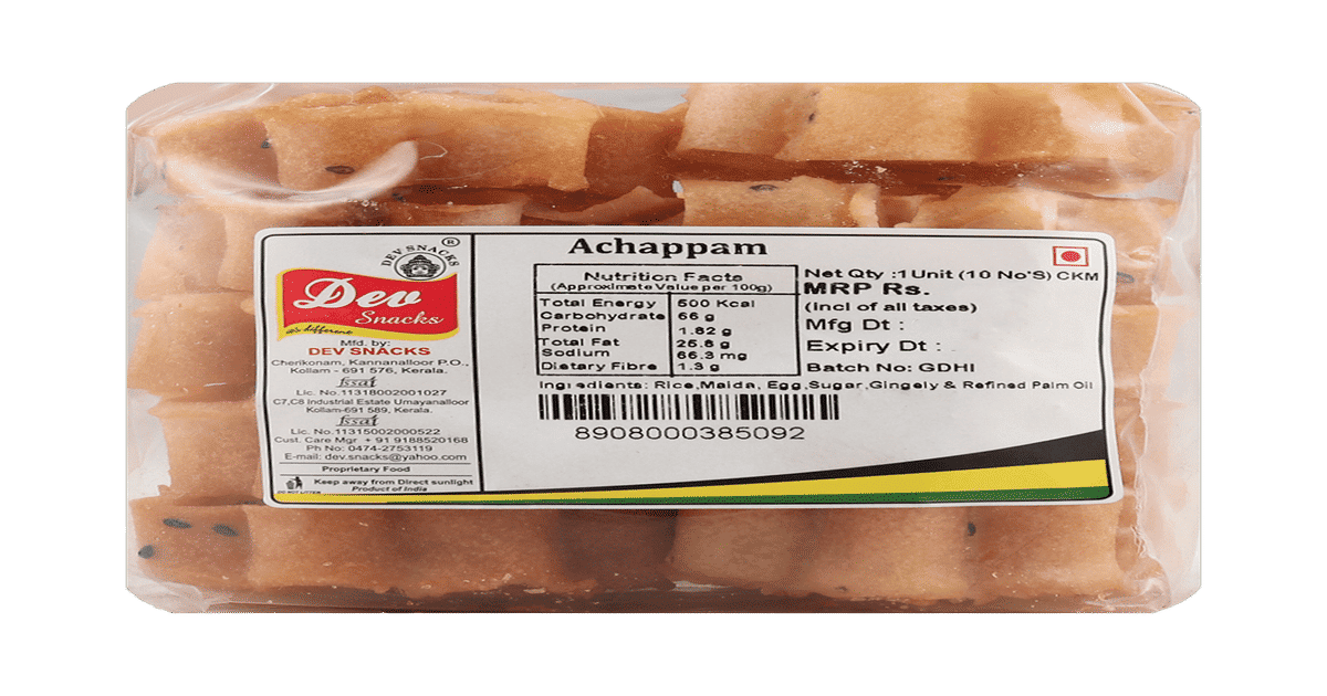 Buy Dev Snacks Achappam Online (10 Pieces) At Best Price