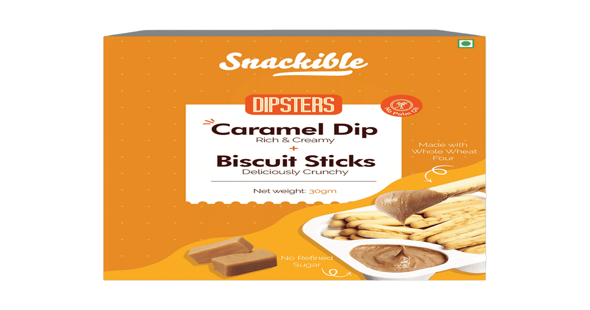 Buy Snackible Dipsters - Biscuit Sticks With Caramel Dip (No Refined ...