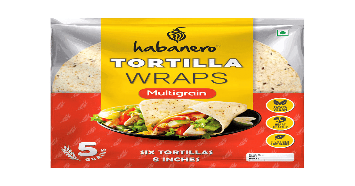 Buy Habanero Multigrain Tortilla Wraps Best For Burrito Online (330 g ...