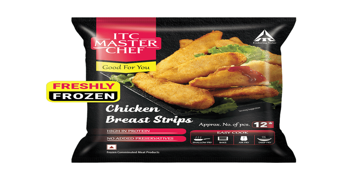 Buy ITC Master Chef Chicken Breast Strips | High in Protein | No Added ...