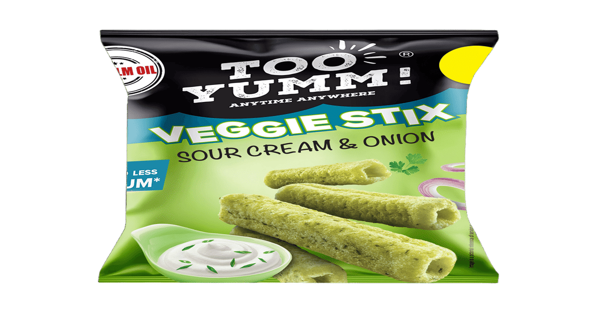 Buy Too Yumm Sour Cream & Onion Veggie Stix, 60% Less Saturated Fats ...